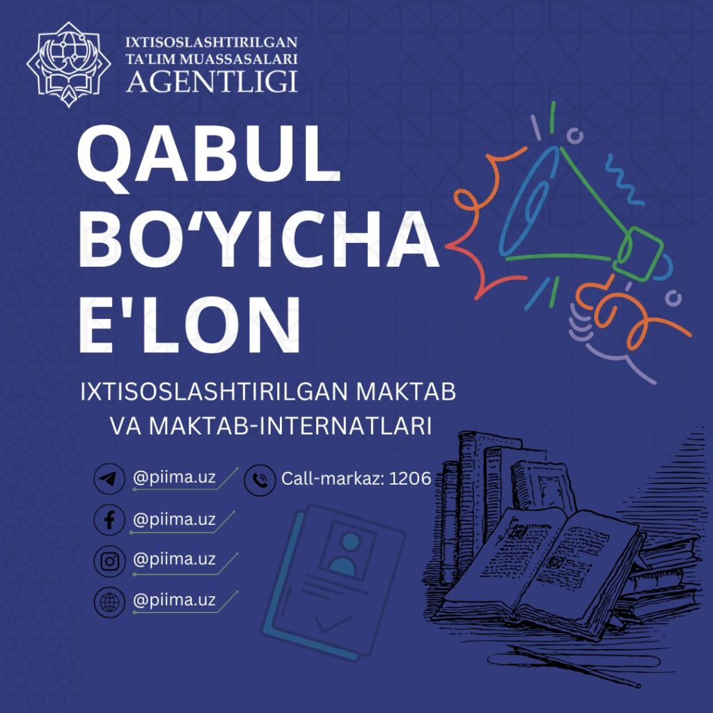 Ixtisoslashtirilgan maktab va maktab-internatlari qabul 2023